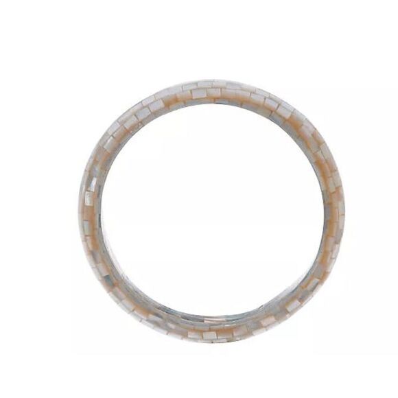 QVC | Jewelry | Qvc Womens Mother Of Pearl Abalone Mosaic Bangle ...